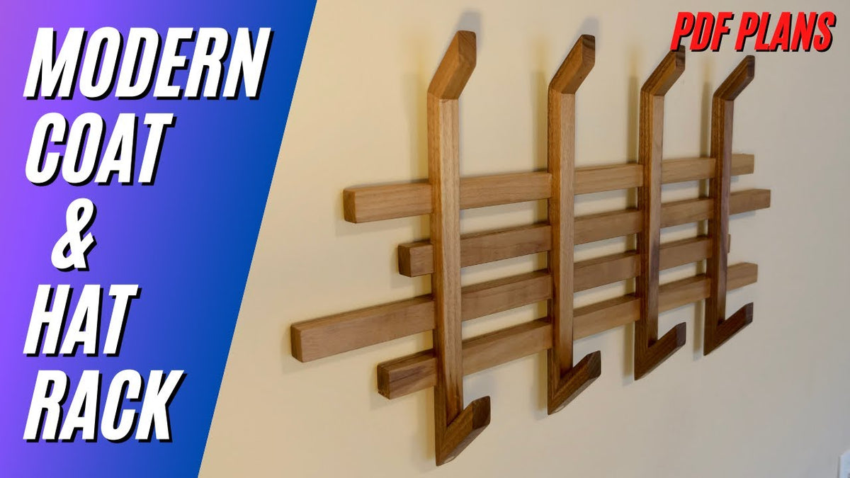 How to Make a Wooden Hat Rack / Coat Rack | Plans by Spencley Design C ...