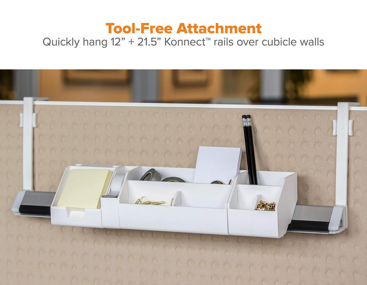 Bostitch Konnect Cubicle Hanger for Rails, Fits 2-3.5" Cube Walls, Set ...